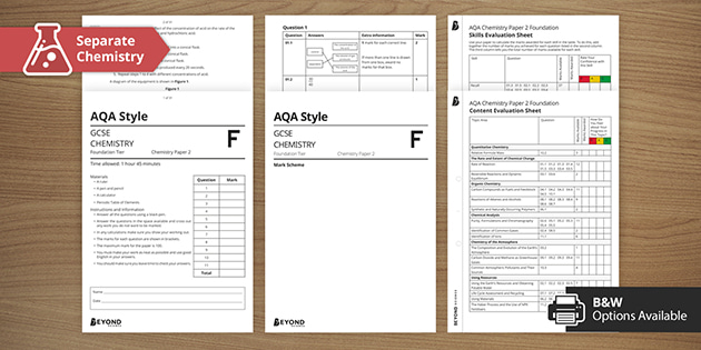 AQA GCSE Chemistry Paper 2 Foundation | Beyond
