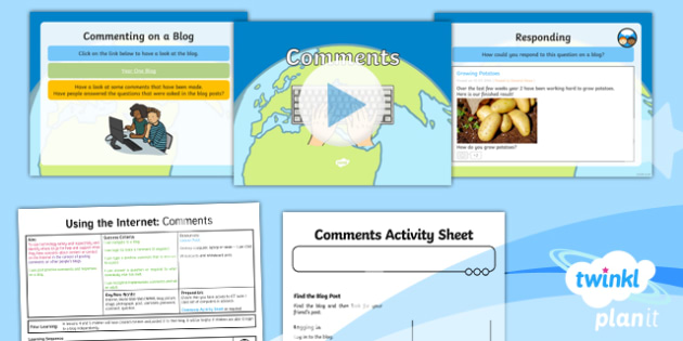 Computing: Using the Internet: Comments Year 2 Lesson Pack 6