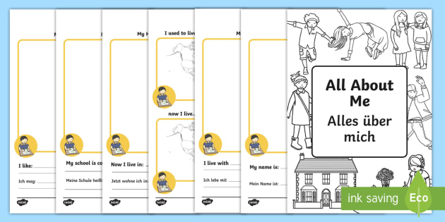 All About Me Booklet - English / German - All About Me Booklet