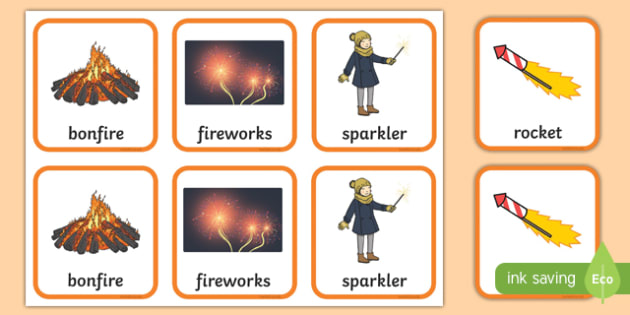 Fireworks Snap Cards Activity (teacher made)
