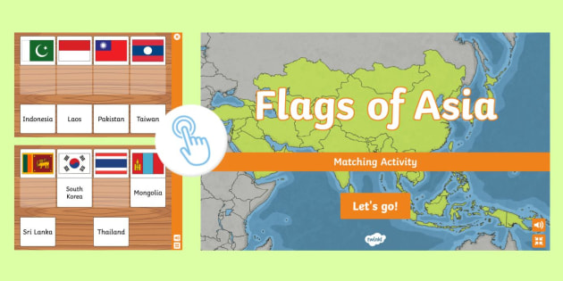 Flags of Asia Matching Activity (teacher made)