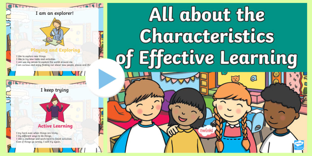 All about the Star-Themed Characteristics of Effective Learning PowerPoint