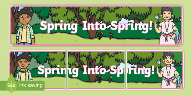 Spring Aistear Spring into Spring Display Banner