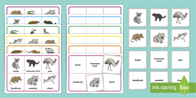 * NEW * Australian-Animals Bingo - (teacher made)