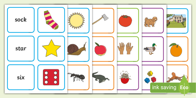FREE! - Phase 2 Phonics Picture and Word Matching Cards