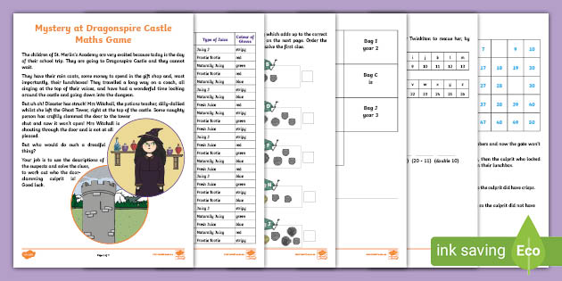 Mystery at Dragonspire Castle Maths Game Australian Version