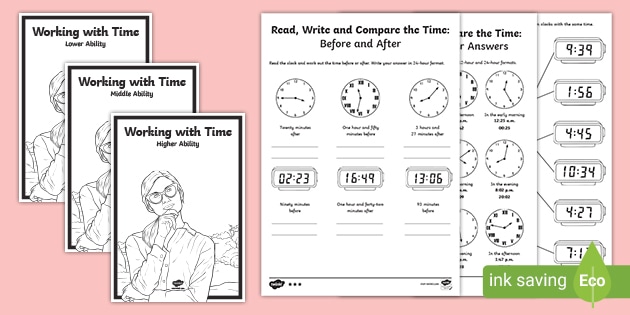 Working with Time Booklets Bumper Pack (teacher made)