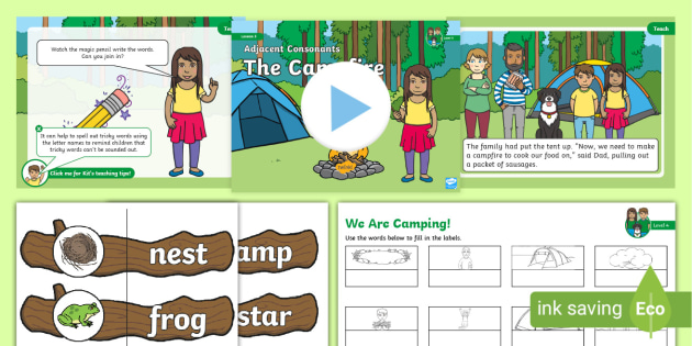 Phonics Lesson 3 Adjacent Consonants - Primary Resources