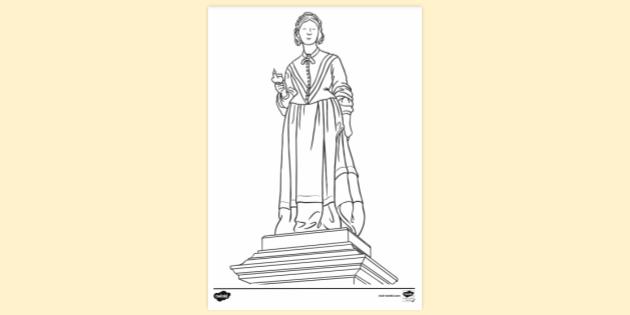 FREE! - Florence Nightingale Statue Colouring Sheet
