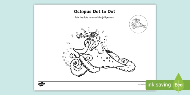 FREE! - Octopus Dot-to-Dot Number Worksheet (teacher made)