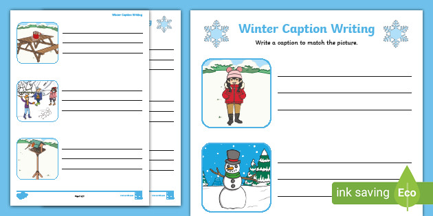Winter Caption Writing Activity (teacher made)