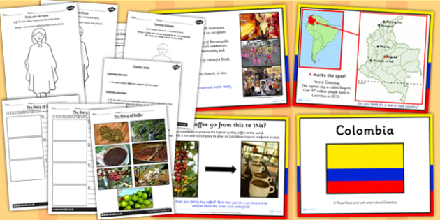 Colombia Lesson Teaching Pack - geography, countries, country