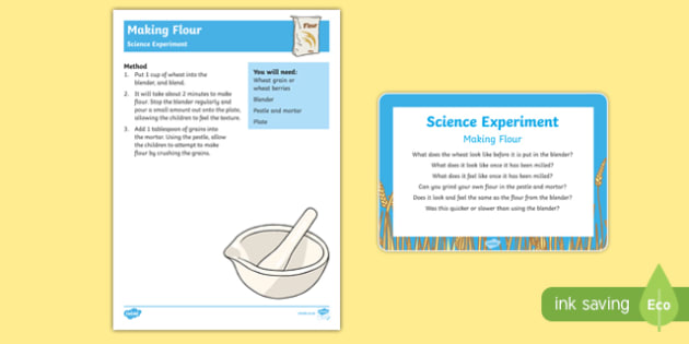 EYFS Making Flour Science Experiment and Prompt Card Pack