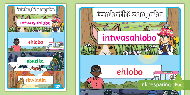 Seasons Of The Year In Zulu | Izinkathi zonyaka iposter