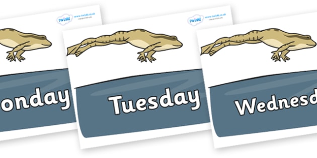 FREE! - Days of the Week on Frog (teacher made)