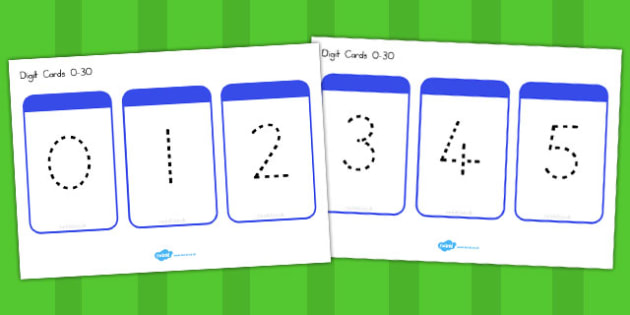 FREE! - Number Digit Cards Dots 0 30 (teacher made)