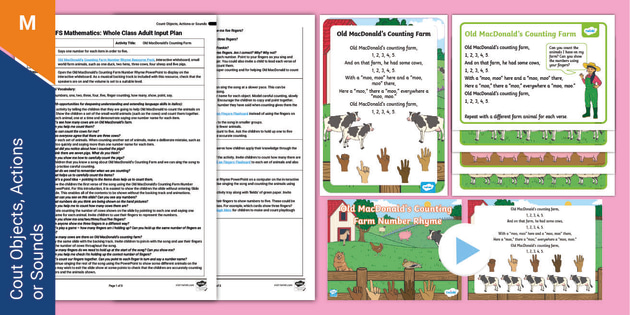 EYFS Maths Old MacDonald's Counting Farm Adult Input Plan