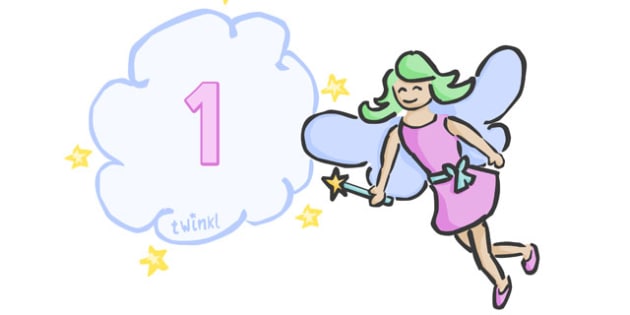 Numbers 0-20 on Fairies