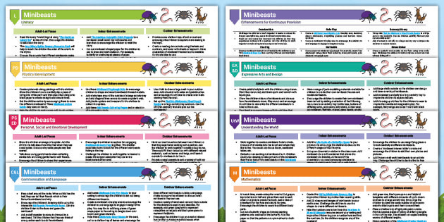 EYFS Minibeasts Planning and Continuous Provision (Ages 2-4)