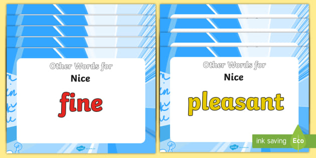 Alternative Words For Nice Display Posters (teacher made)