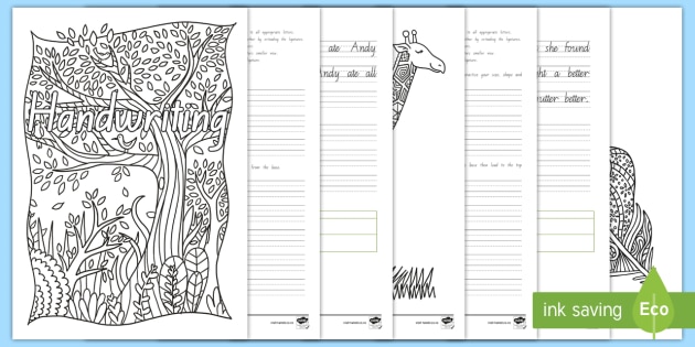 New Zealand Years 5 and 6 Handwriting and Mindfulness Colouring Booklet