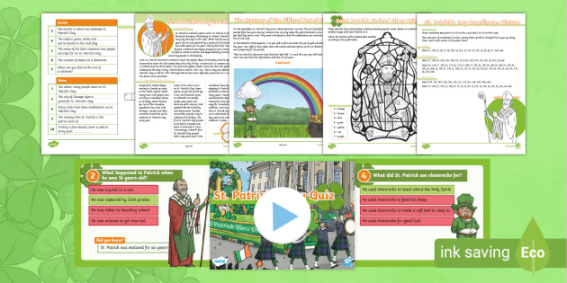St. Patrick's Day in Canada Intermediate Activity Pack