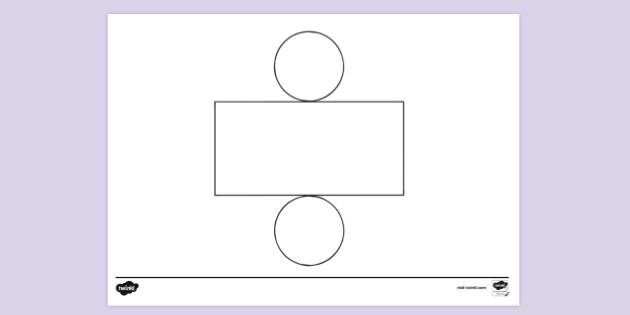 FREE! - Cylinder Net Colouring | Colouring Sheets