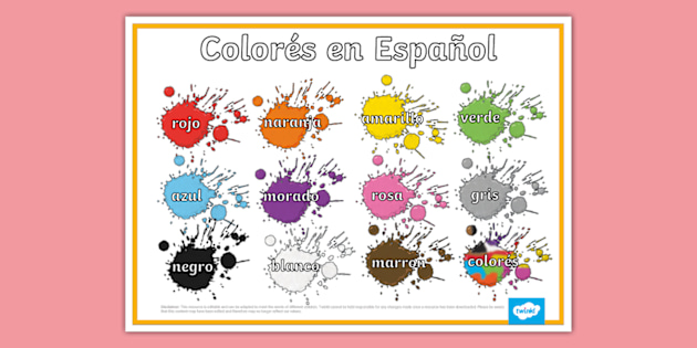 Spanish Colors For Kids