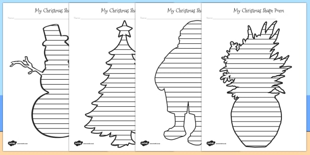 Christmas Shape Poems | Australian Primary Resource