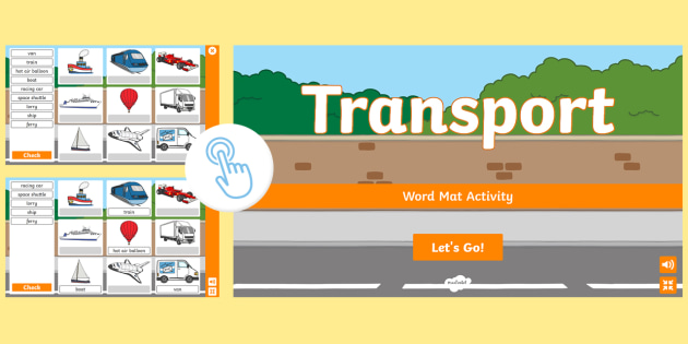 Interactive Transport Word Mat Activity | Twinkl Go!