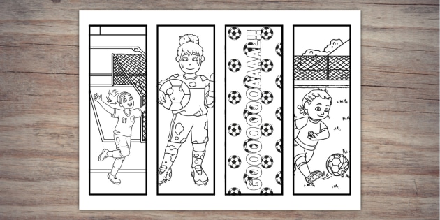 Football Colouring Bookmarks | Twinkl Party (teacher made)
