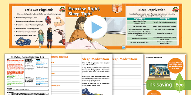 UKS2 It's My Body: Exercise and Sleep Lesson Pack | PSHE