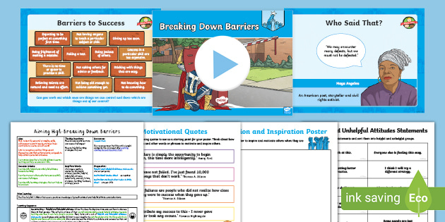 Breaking Down Barriers Lesson Pack - UKS2 Aiming High Lesson