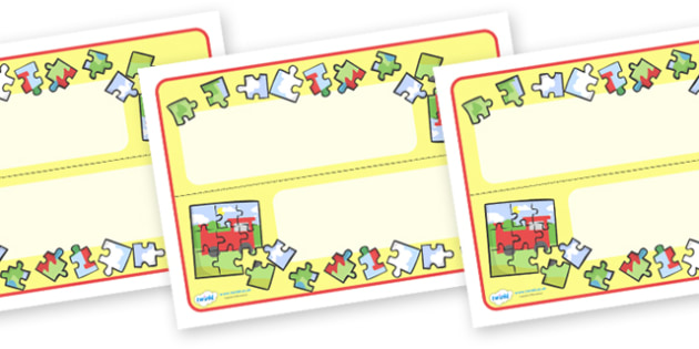 FREE! - 👉 Editable Puzzle Area Table Sign (teacher made)