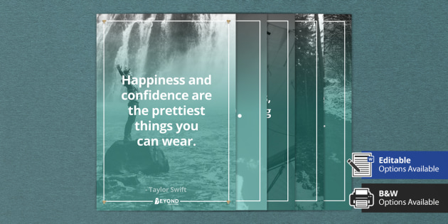 FREE! - Wellbeing Quotes for Students Classroom Display Posters