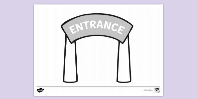 FREE! - Entrance Icon Colouring | Colouring Sheets