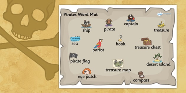 Pirate Vocabulary Mat - ESL Pirates Vocabulary