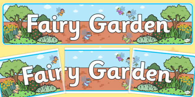 Fairy Garden Display Banner - fairy, garden, display, banner