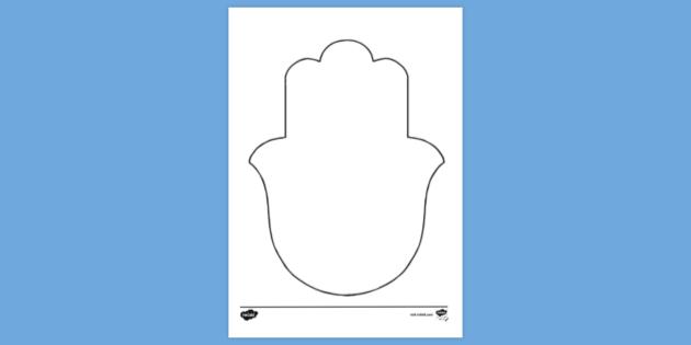 FREE! - Blank Hamsa Colouring Sheet | Colouring Sheets