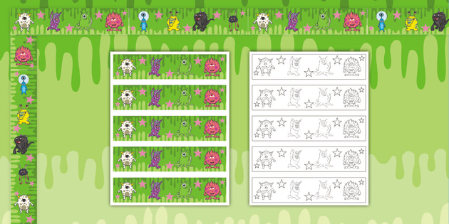 Marvelous MonSTARS! Bulletin Board Borders (teacher made)