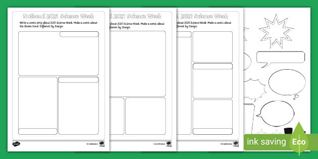 National Science Week 2021 Comic Strip Templates