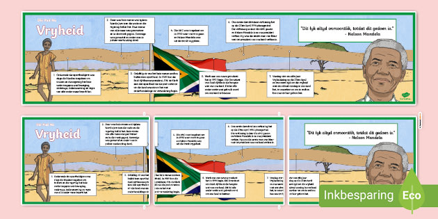 Die Pad Na Vryheid Tydlyn - Nelson Mandela Vertoonbanier