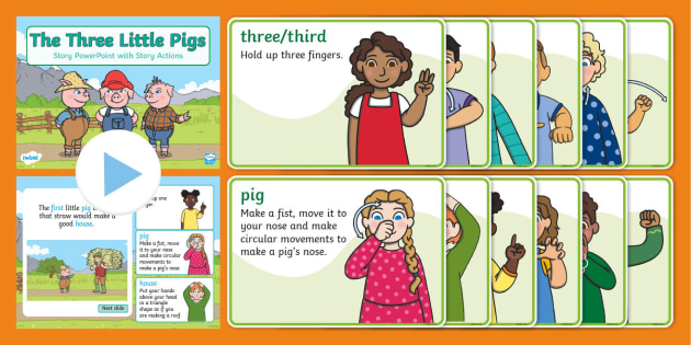 The Three Little Pigs Story Actions Resource Pack