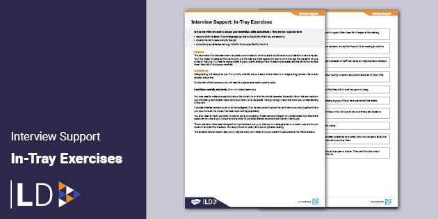 Interview Support In-Tray Exercises for SLT role (e.g. Head)