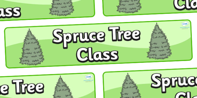 Spruce Themed Classroom Display Banner