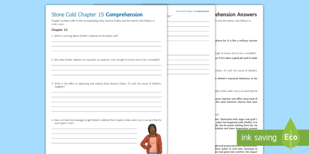 Chapter 15 Comprehension Questions to Support Teaching on 'Stone Cold' by