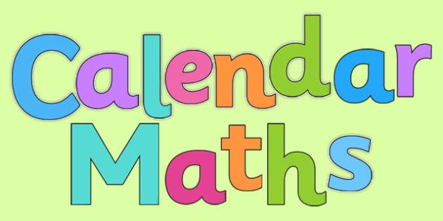 👉 Calendar Maths Display Lettering (teacher made)