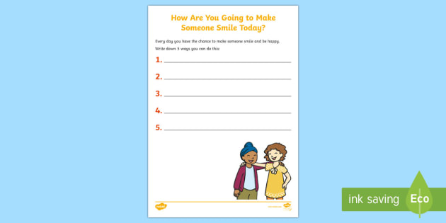 Making People Smile Activity | Emotional Literacy