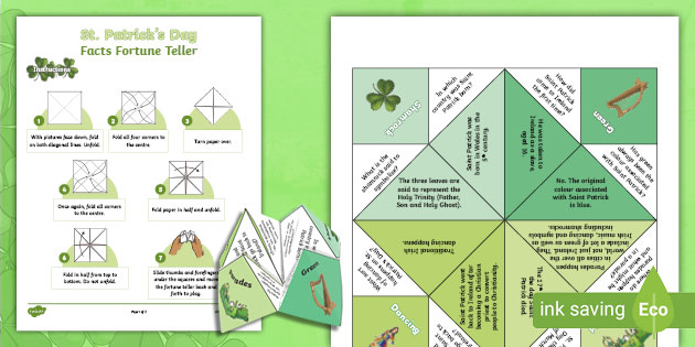 St. Patrick's Day Facts Fortune Teller Craft (teacher made)