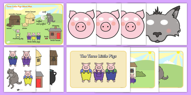 The Three Little Pigs Listen and Retell Oral Language Activity Pack